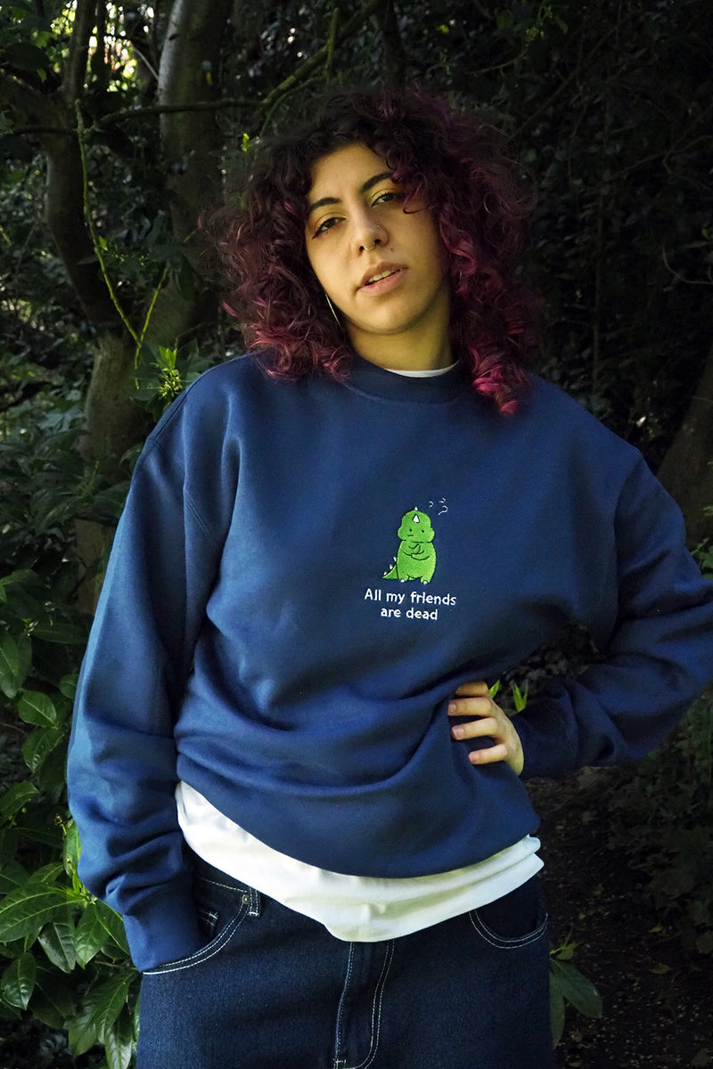 All My Friends Are Dead - Jumper with Drawstring Hood – Sara's Threads