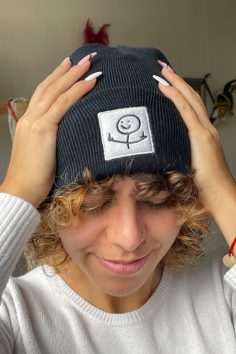 Stickman Fanculo Guy – Embroidered Beanie & Winter Hat – Sara's Threads