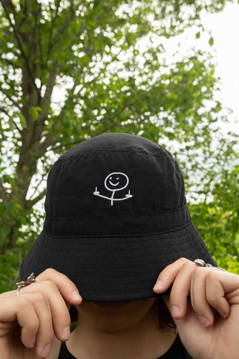 Stickman Fanculo Guy – Embroidered Bucket Hat – Sara's Threads